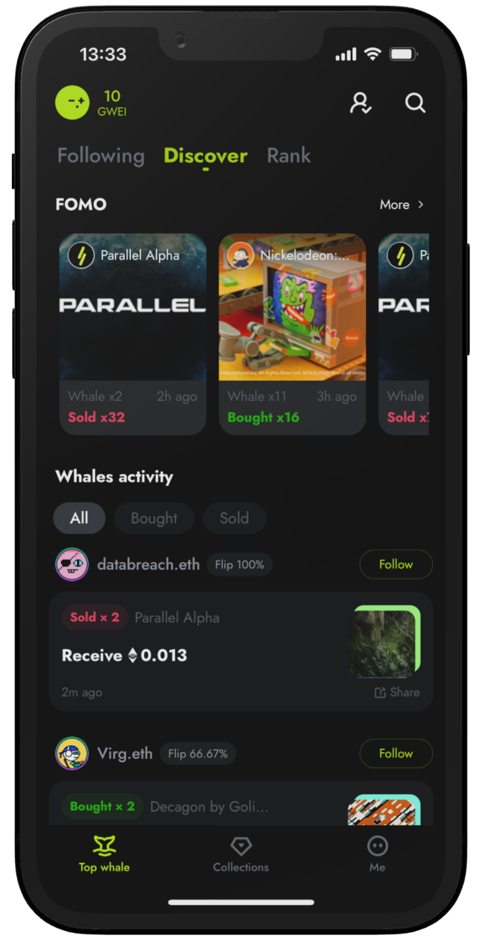 NFTTrack - Follow the TOP NFT Whales to Earn!